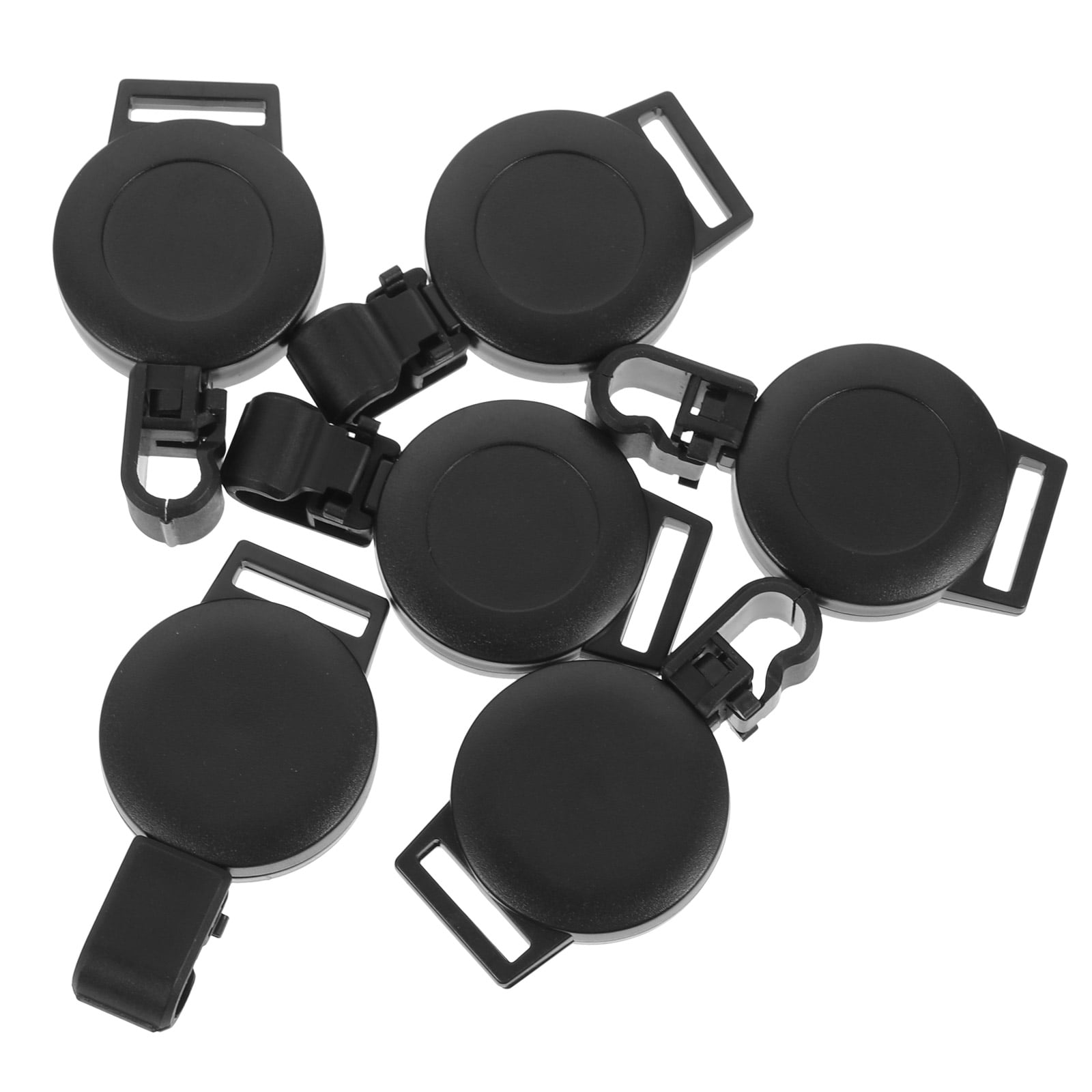 6 Pcs Easy-to-pull ID Buckle Metal Brackets Card Supply Work Badge ...