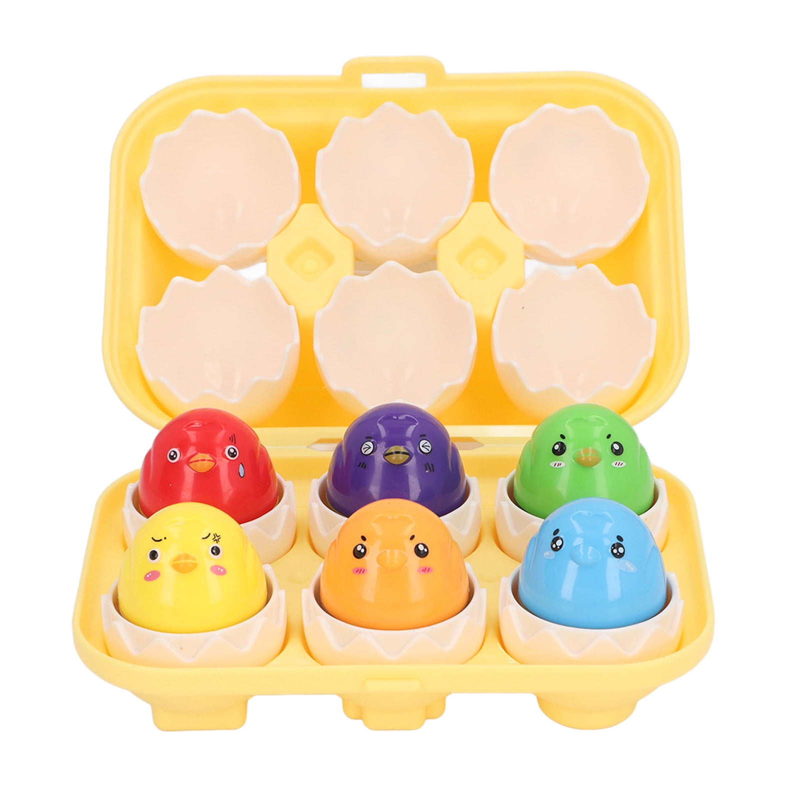 6 Pcs Egg Shape Matching Toy Set Realistic Early Educational Twist Egg ...