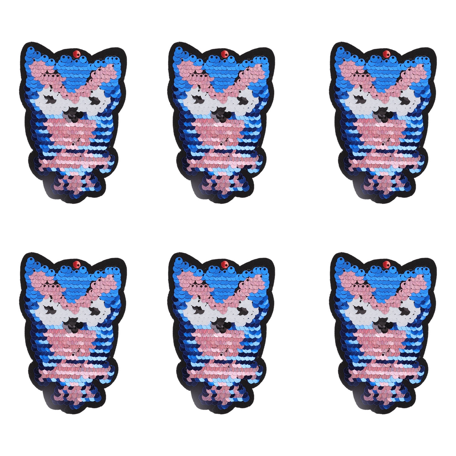 6 Pcs Embroidered Patches Cartoon Sequins Owl Shape Covering Breakages ...
