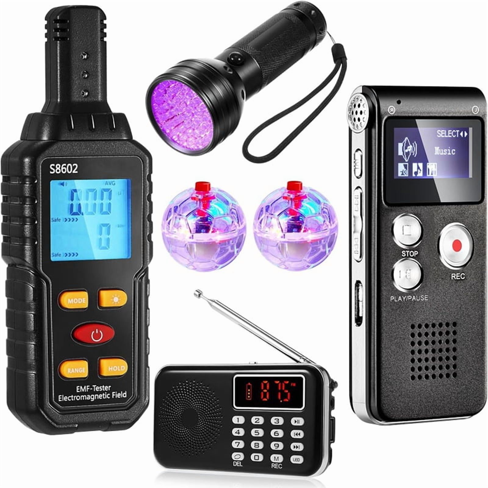 6 Pcs Equipment Kit 1 Detector 1 8gb EVP Digital Recorder 1 Hand Held ...