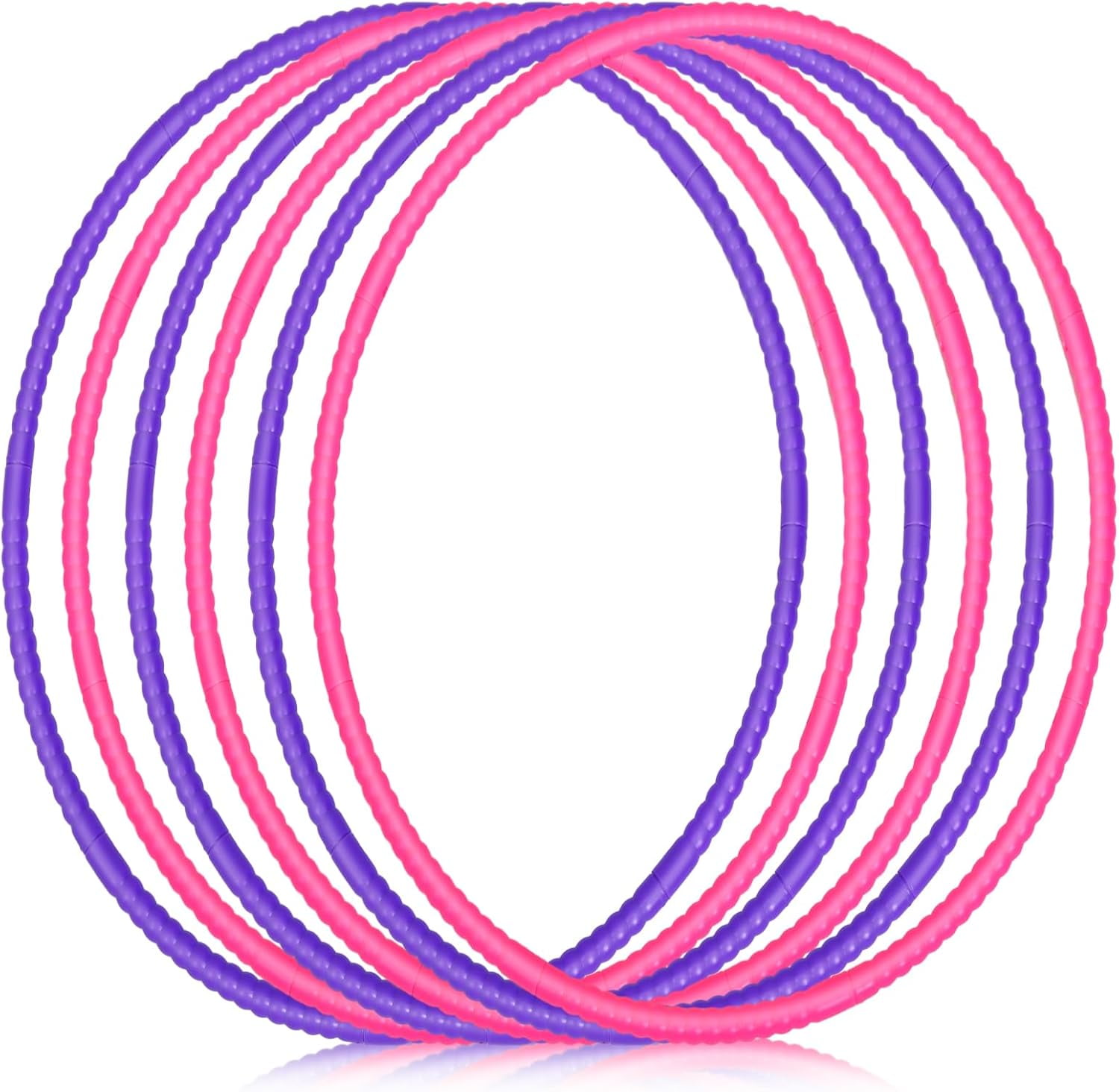 6 Pcs Exercise Hoop Detachable Fitness Rings Adjustable Plastic Toy ...