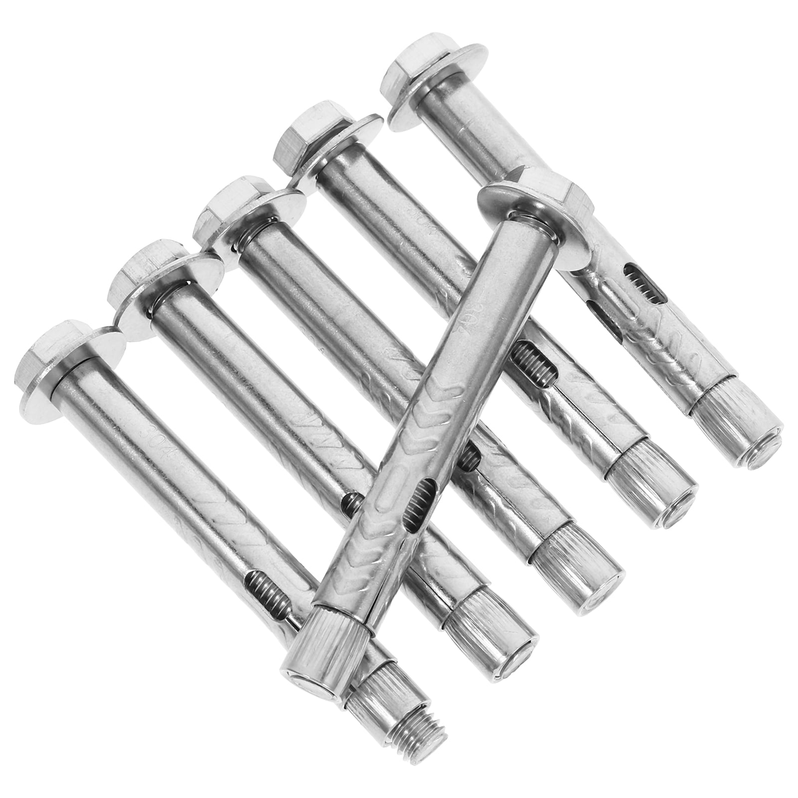 6 Pcs Expansion Bolt Hex Nuts External Hex Nut Anchors Expansion Screw ...