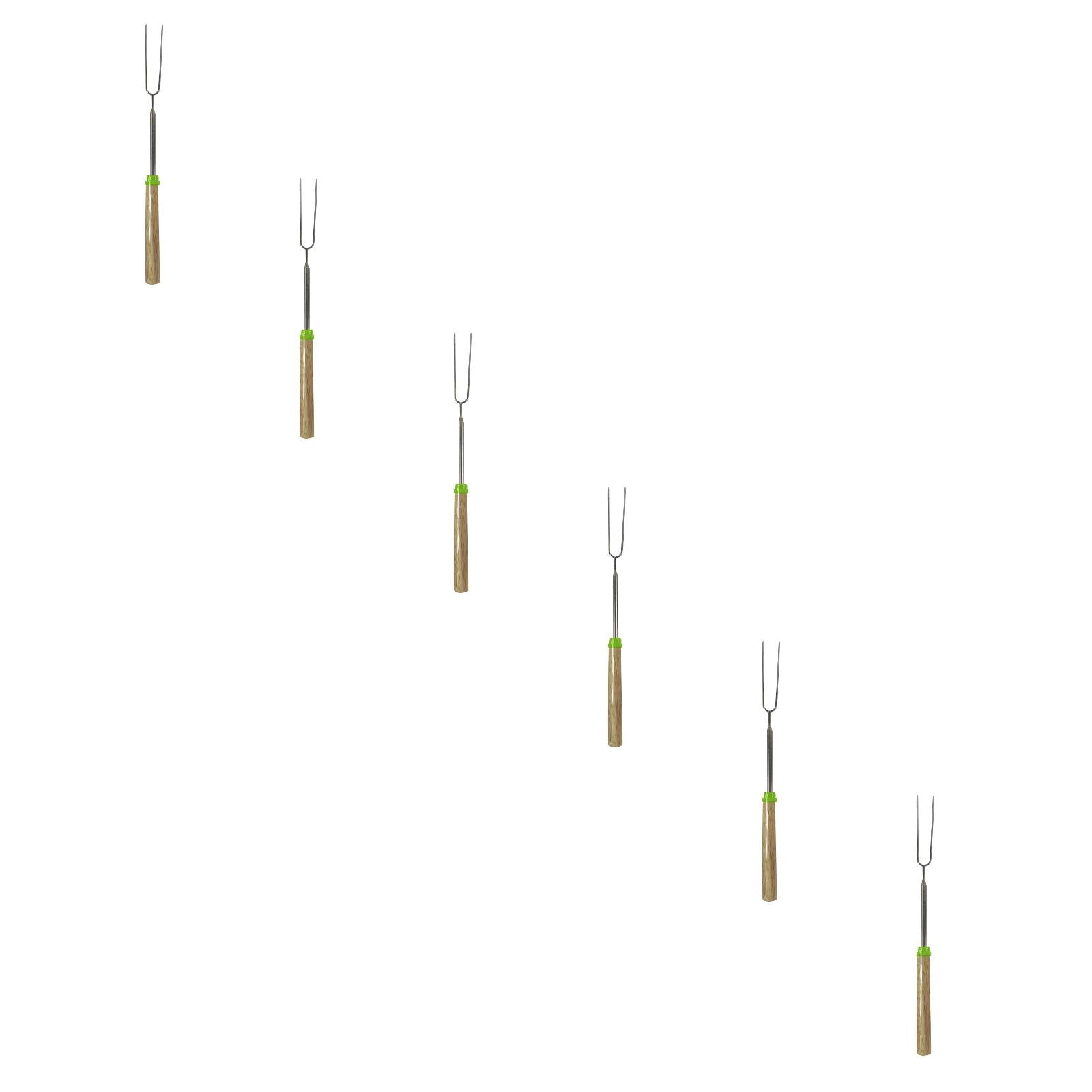 6 Pcs Extendable Stainless Steel Roasting Sticks 32 Inch, for S'mores ...