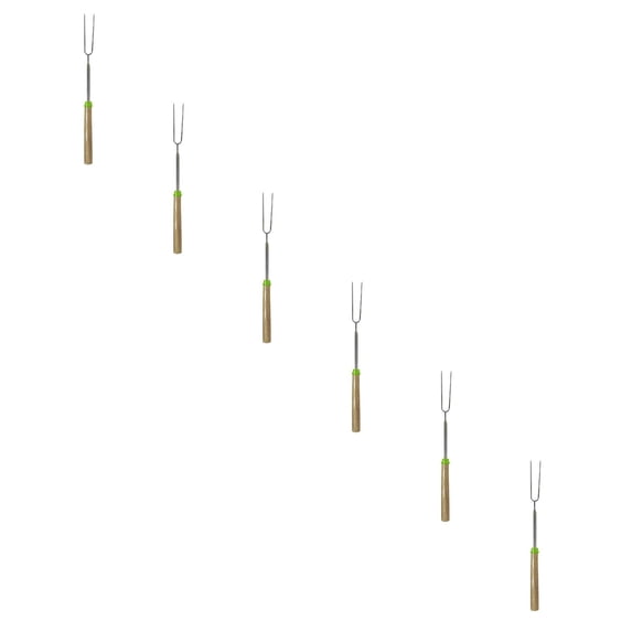 6 Pcs Extendable Stainless Steel Roasting Sticks 32 Inch, for S'mores ...
