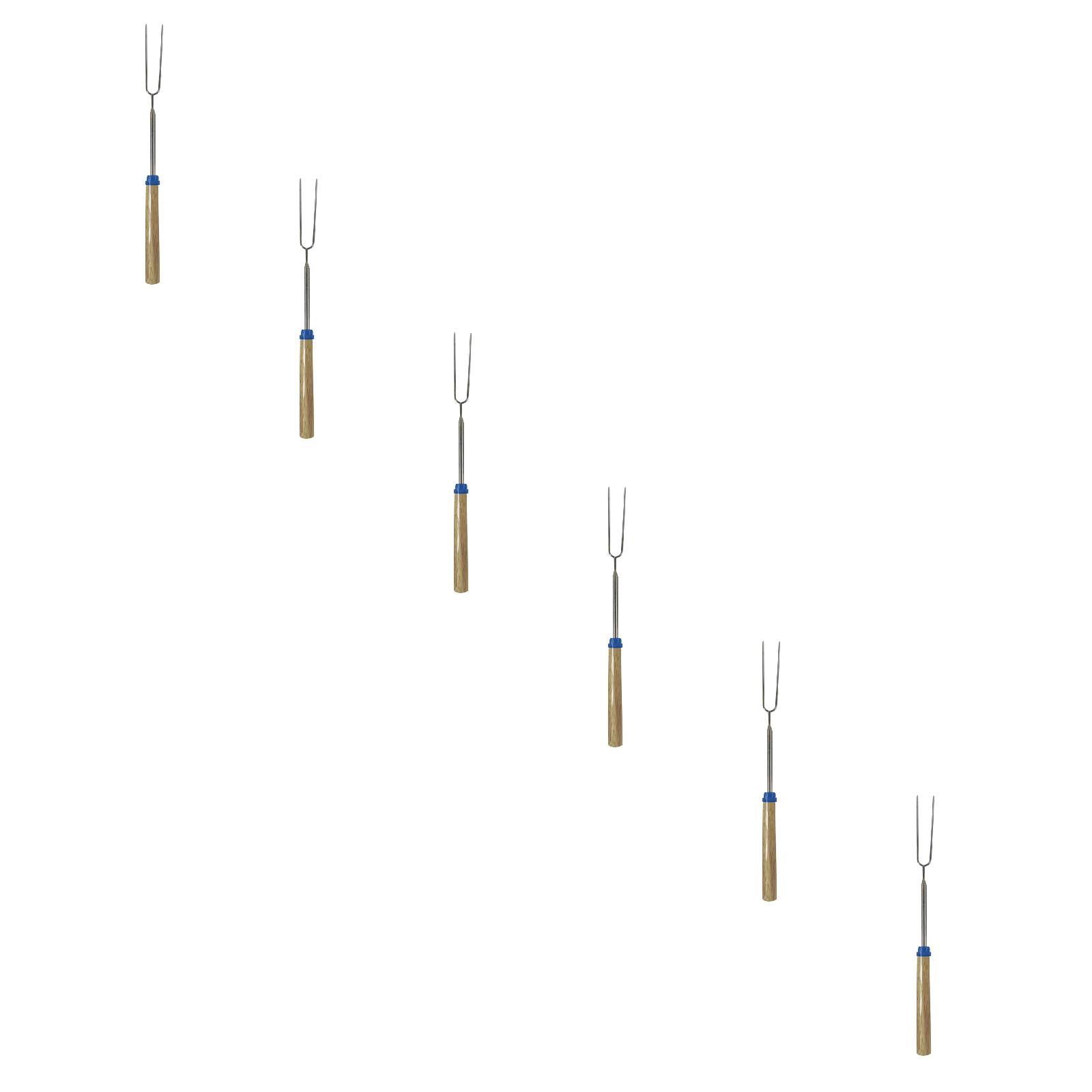 6 Pcs Extendable Stainless Steel Roasting Sticks 32 Inch, for S'mores ...