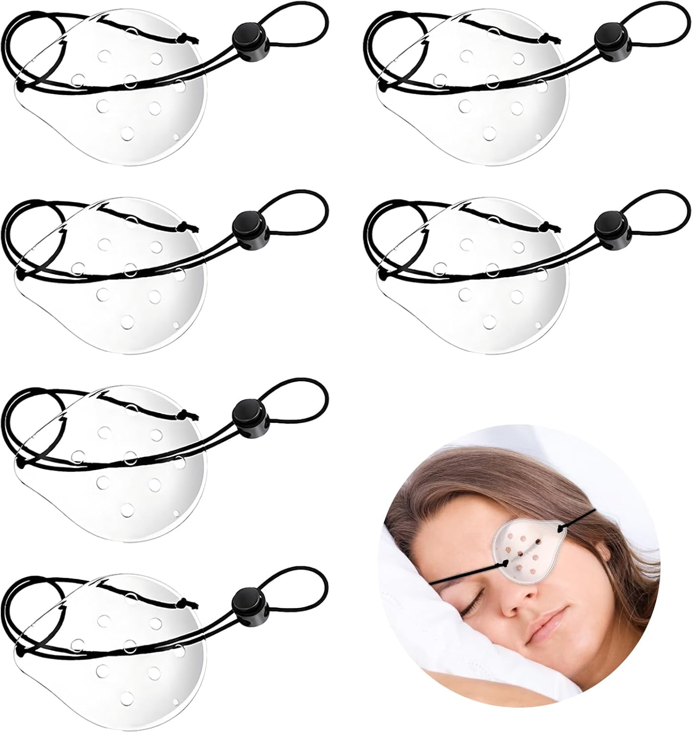 6 Pcs Eye Shield After Cataract Surgery - Transparent, Breathable ...