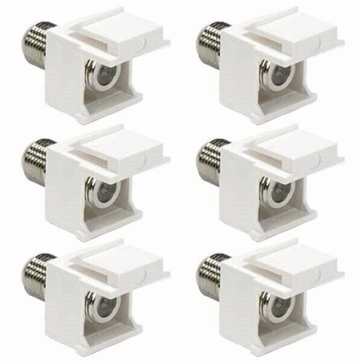 6 Pcs F Type Keystone Jack Coupler Coaxial Cable Connector Snap In ...