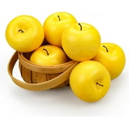 Vasefill 6-Pack Artificial Red Apple Round Apples Fruit Six Pieces Faux ...