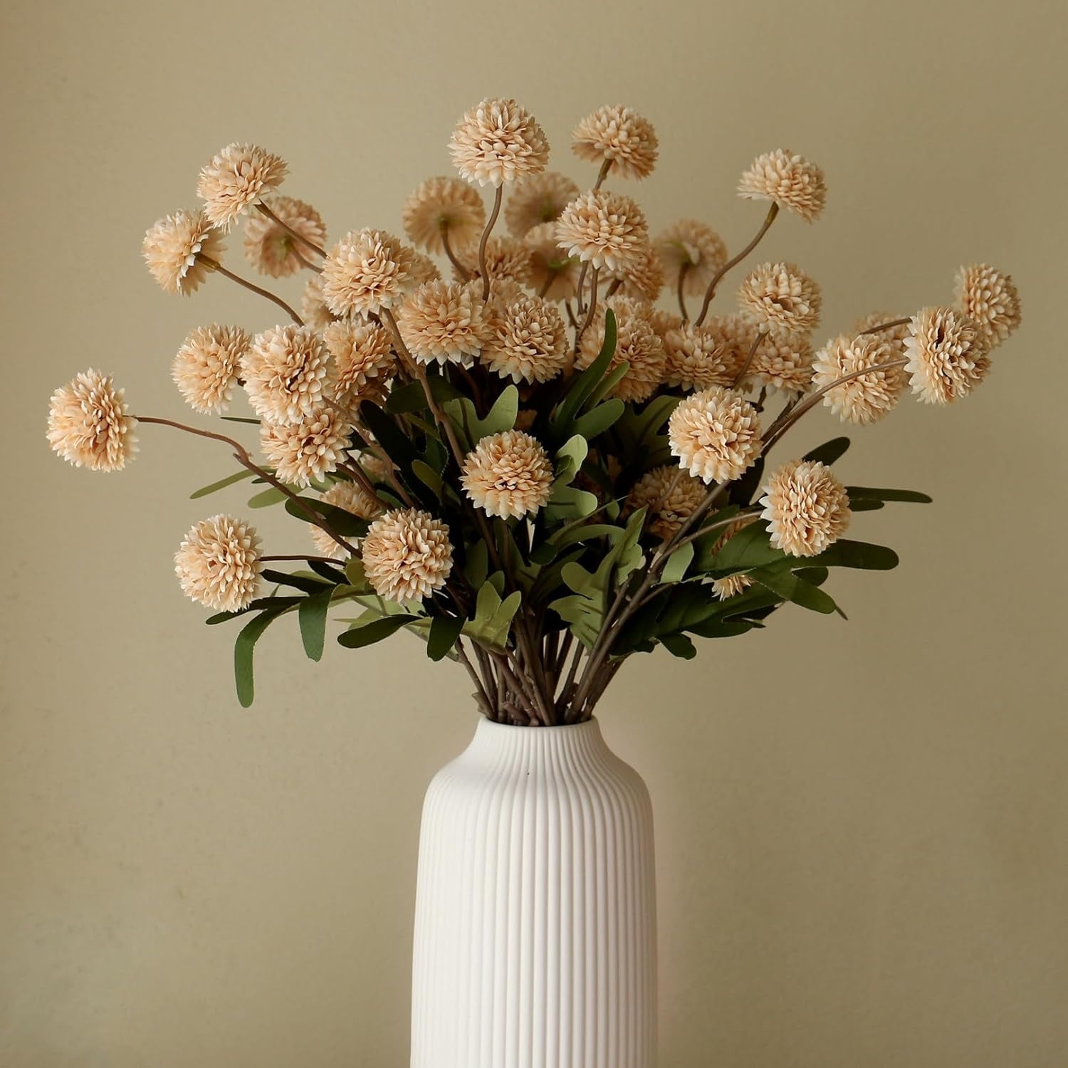 6 Pcs Fake Pompon Mums Silk Small Chrysanthemum Artificial Flowers 5 ...