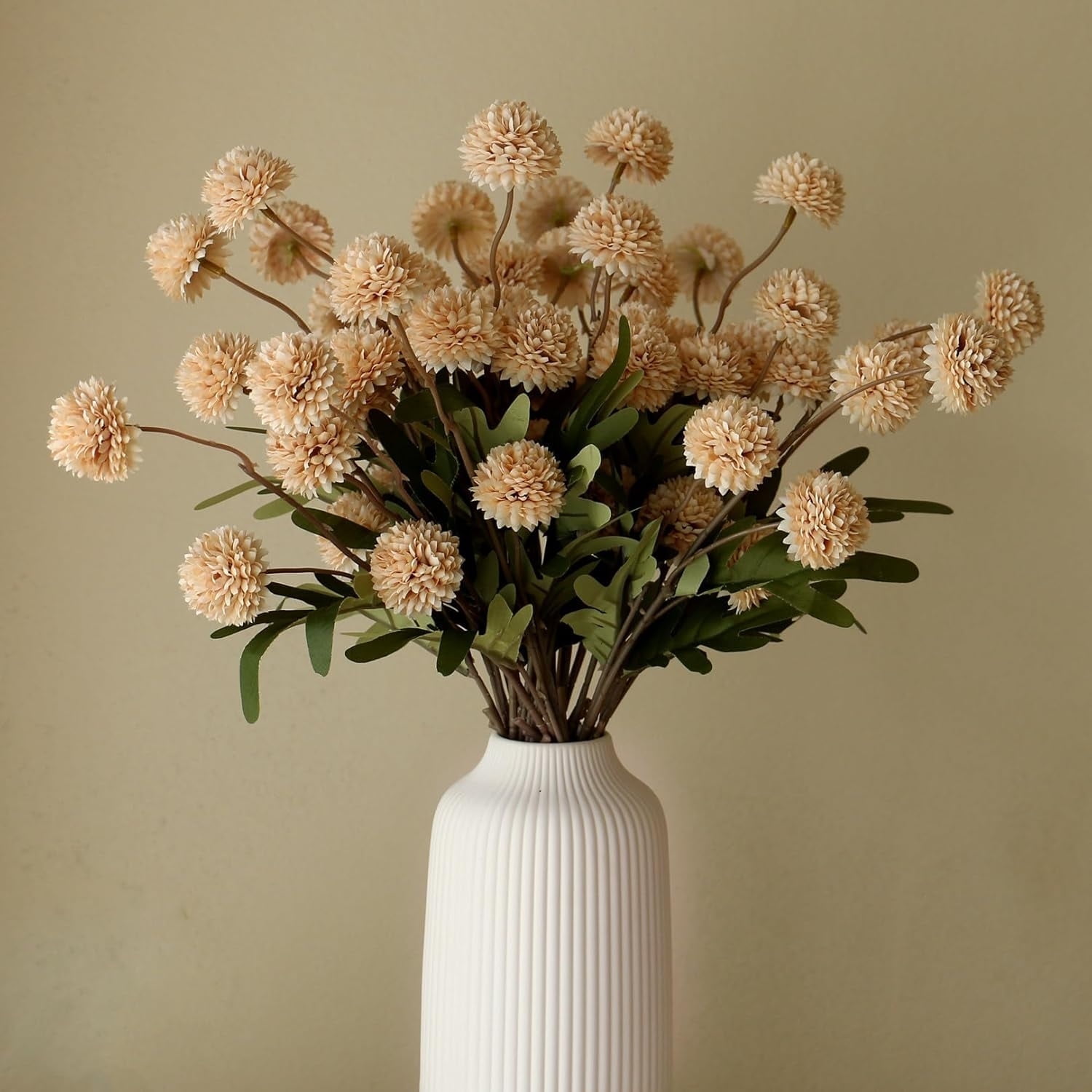 6 Pcs Fake Pompon Mums Silk Small Chrysanthemum Artificial Flowers 5 ...