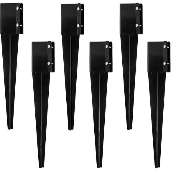 Durable Black Powder Coated 4x4 Post Spikes for Patio Garden