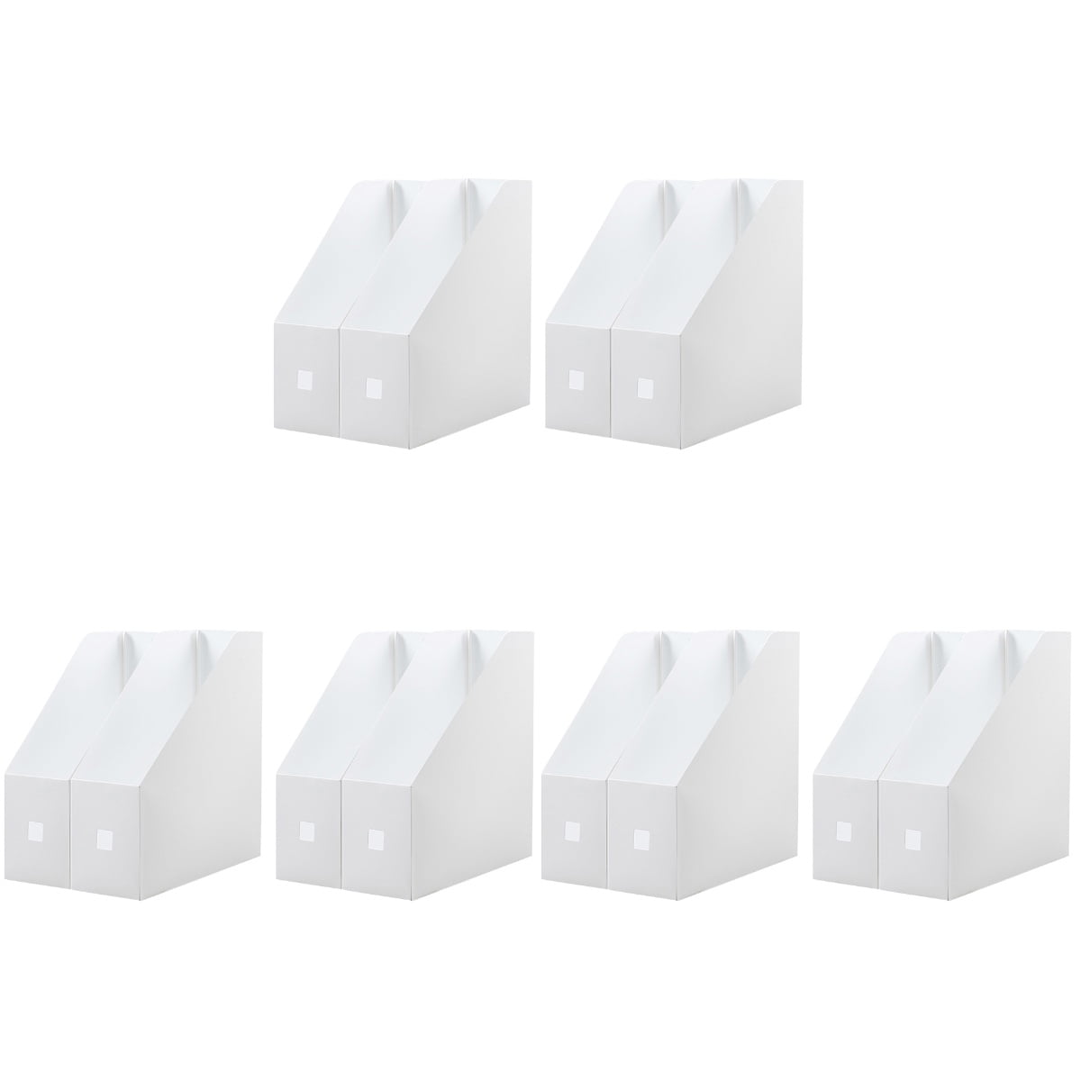 6 Pcs File Storage Rack Plastic Document Holder Magazine Desktop ...