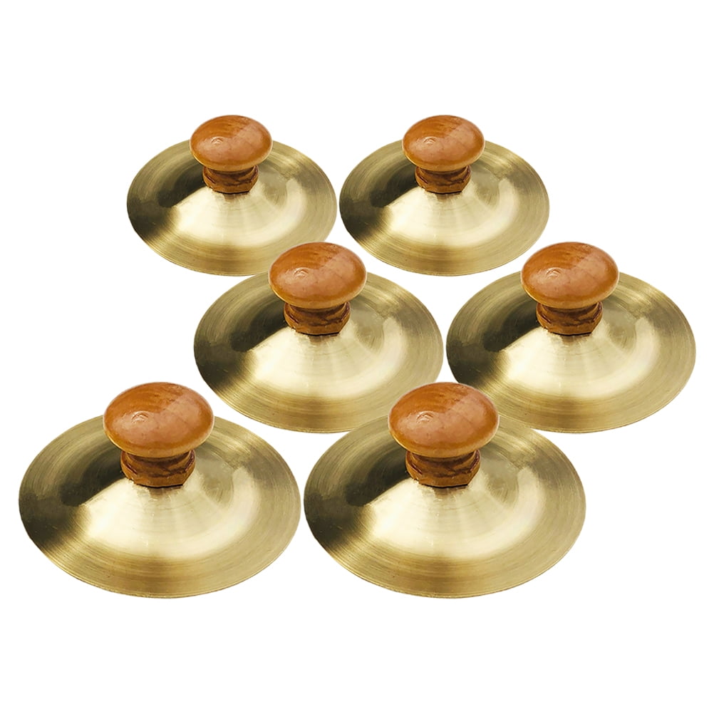 DEEPCRAFF Mini Cymbals Golden Metal for Early Education 6Pcs 2.8x2.8x1 ...