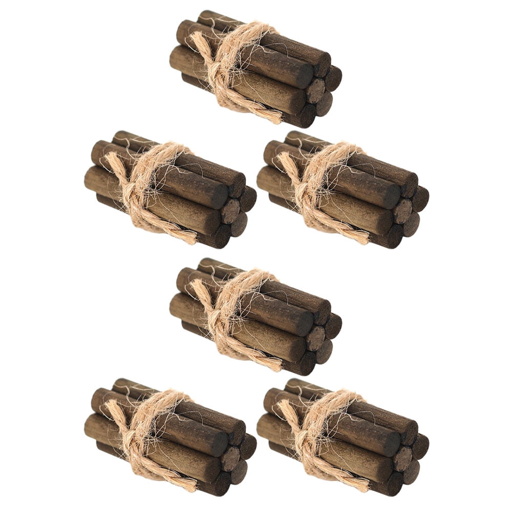 6 Pcs Fireplace Mini Firewood Decor Mini Firewood Holder Model Mini ...