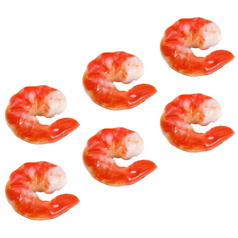 HOMEMAXS 6Pcs Simulation Shrimp Meat Model for Fake Foods and ...