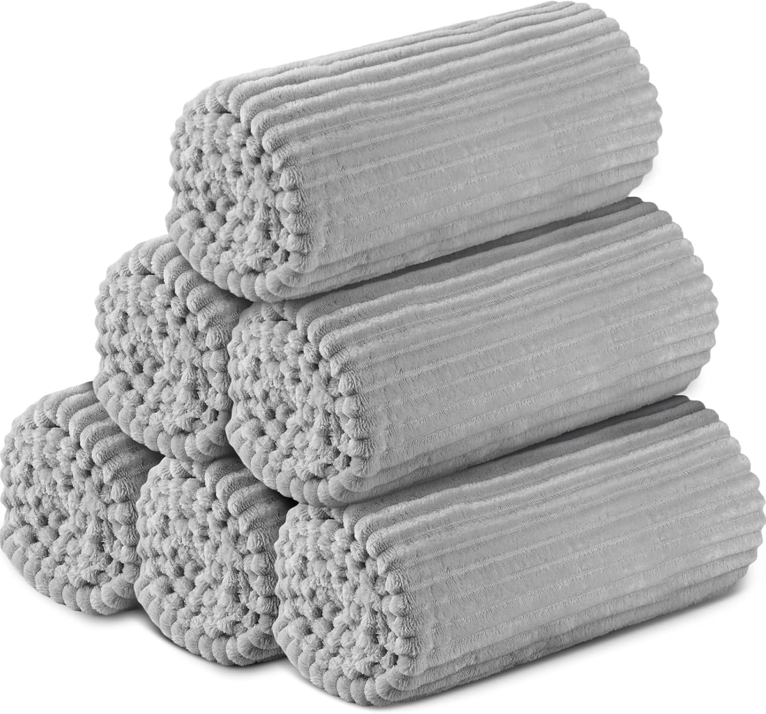 6 Pcs Flannel Throw Blanket Bulk 50 x 60 in Sleepover Blankets Outdoor ...