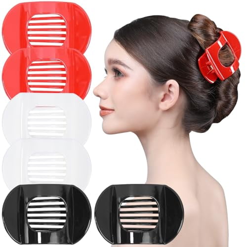 6 Pcs Flat Claw Hair Clips for Women Thick Hair French Round Duckbill ...