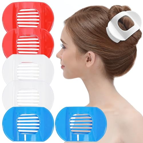 6 Pcs Flat Claw Hair Clips for Women Thick Hair French Round Duckbill ...