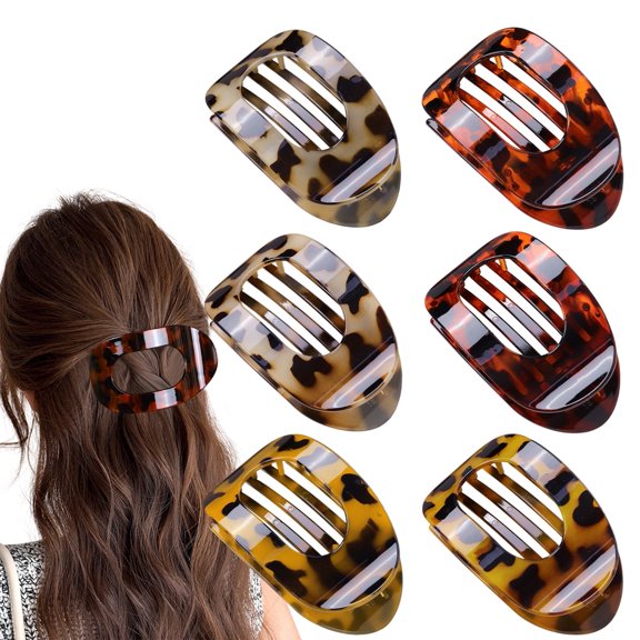AWAYTR 6 Pcs Alligator Hair Claw Clips, Durable Plastic, French Concord ...