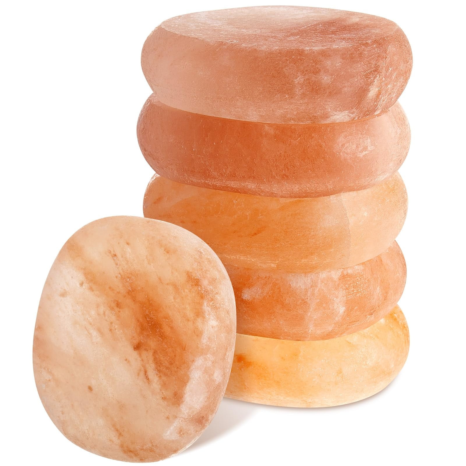 6 Pcs Flat Oval Massage Stone Crystal Hand Carved Stone for Massage ...