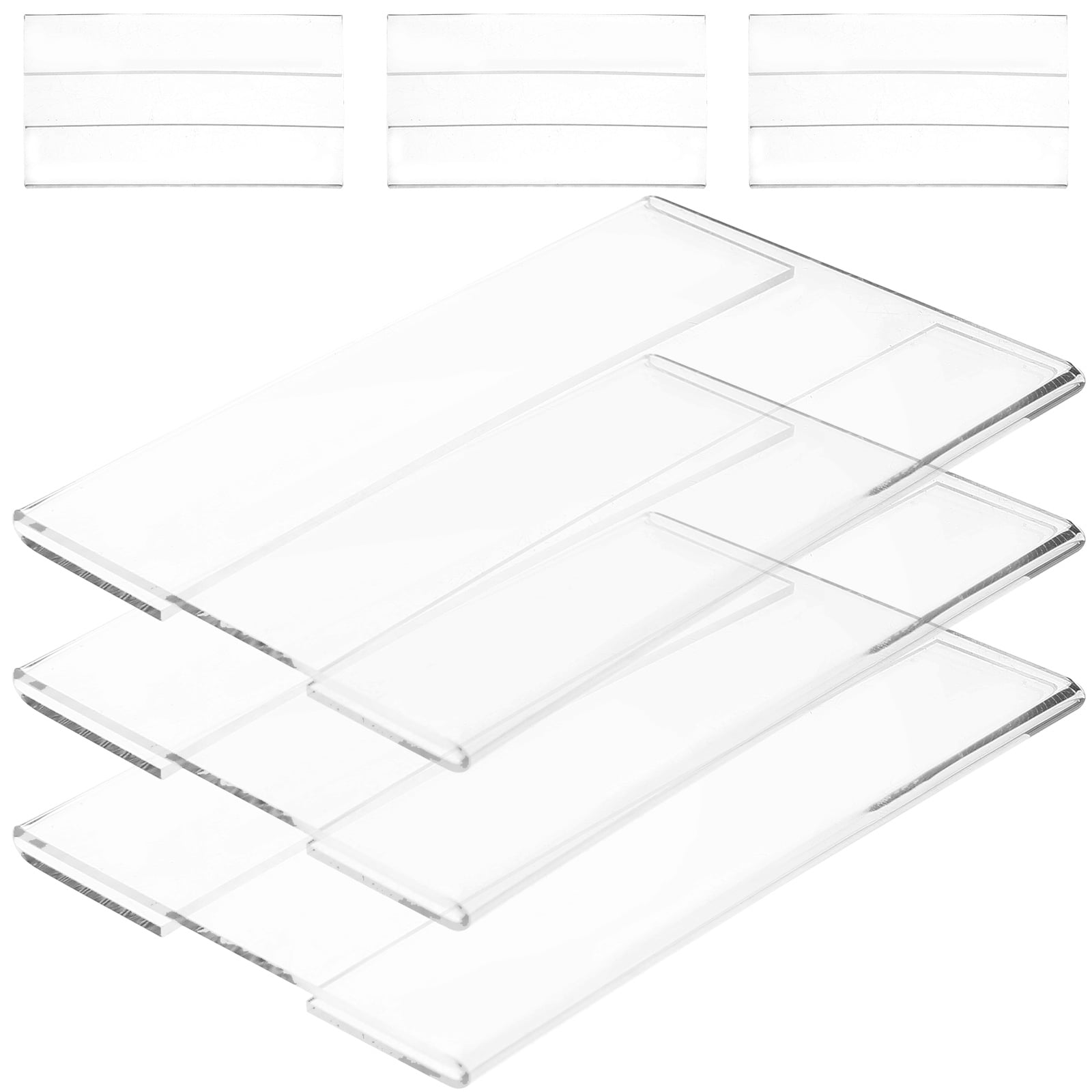 CIMAXIC 6Set Transparent Acrylic Flat Mount Merchandise Price Tag ...