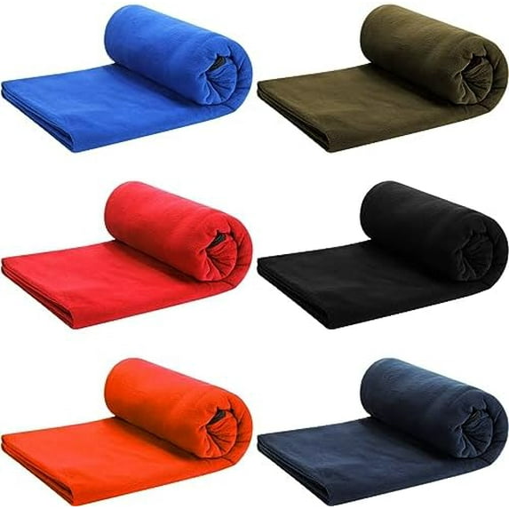 6 Pcs Fleece Sleeping Bag Liner Adult Warm Sleeping Bag Liners Cold ...