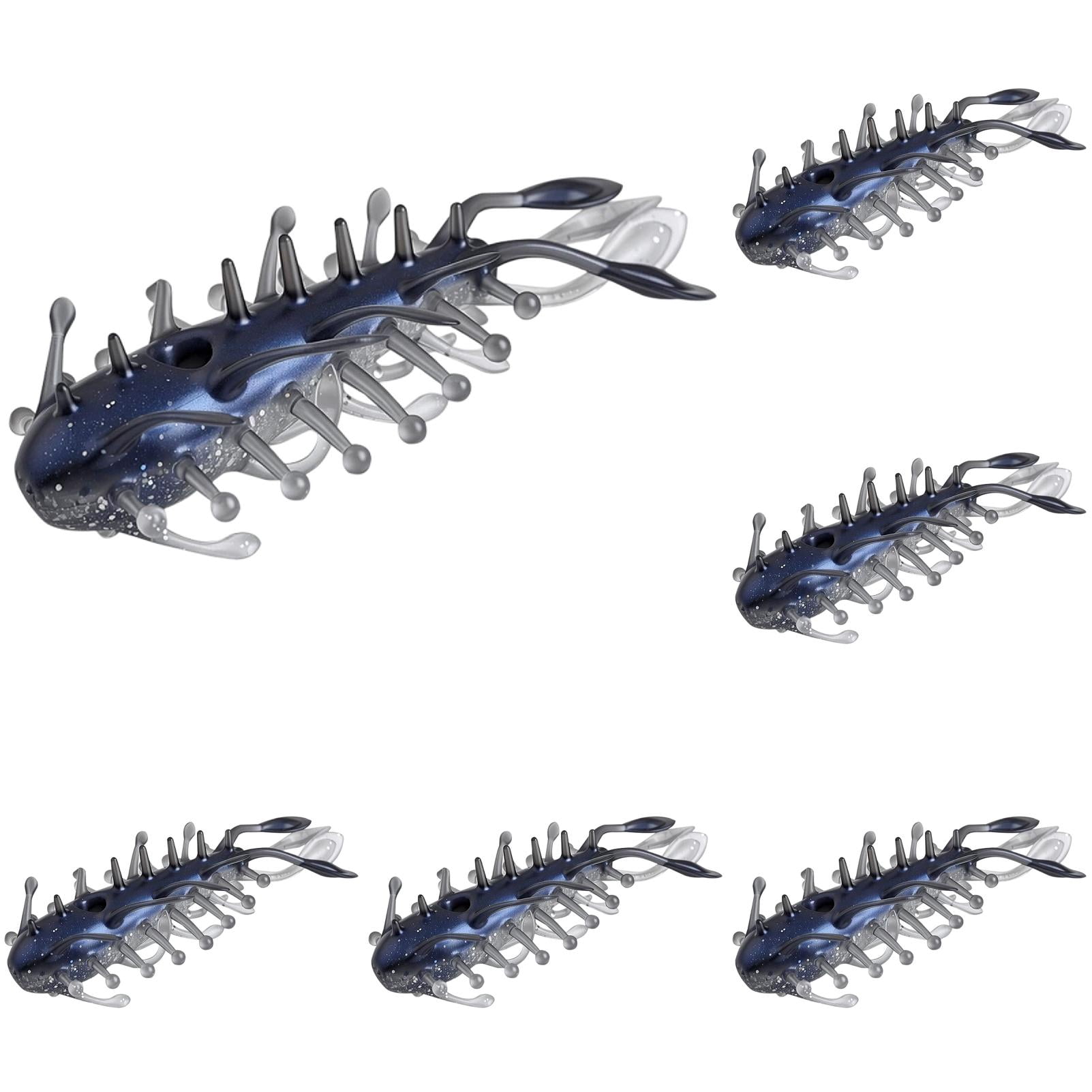 6 Pcs Floating Sea Cucumber Soft Bait 3.1 Inch for Bass and Trout ...