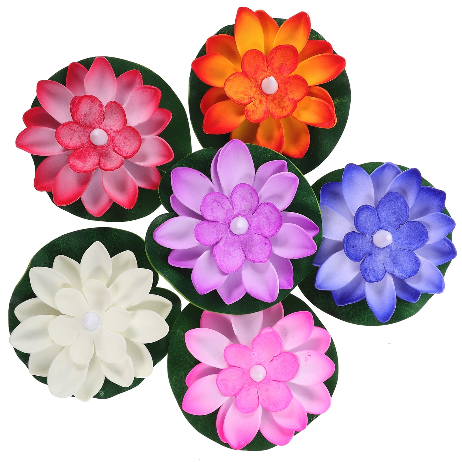 6 Pcs Floating Water Sensor Lotus Lamp Lights Lamps Wedding Decoration ...