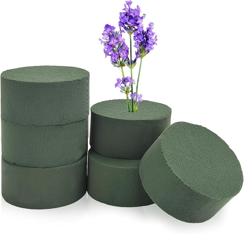 6 Pcs Floral Foam Blocks, 5.5"L x 3.1"W x 1.7"H Plant Foam, Green Dry ...