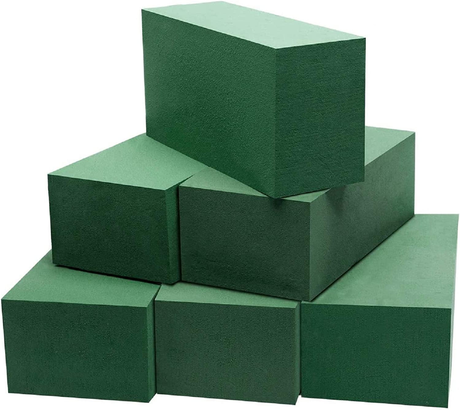 6 Pcs Floral Foam Bricks for Fresh Flower, Happon Green Florist Flower ...