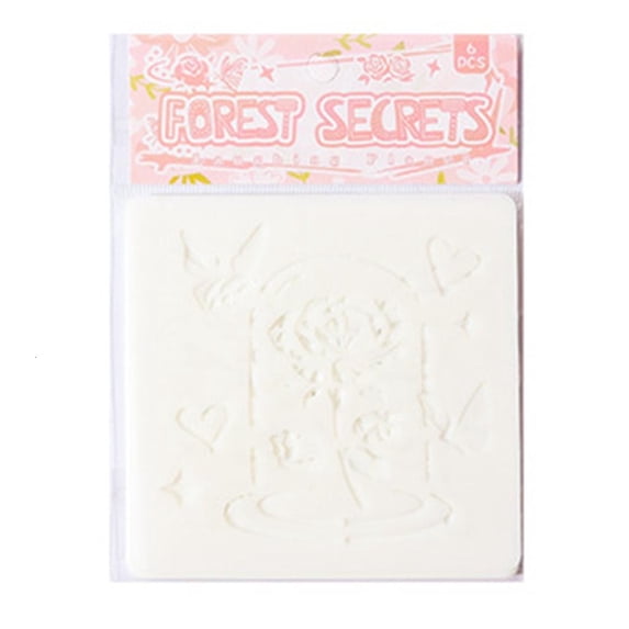 6 Pcs Floral Stencils Hollow Out Painting Stencils Butterfly Drawing ...