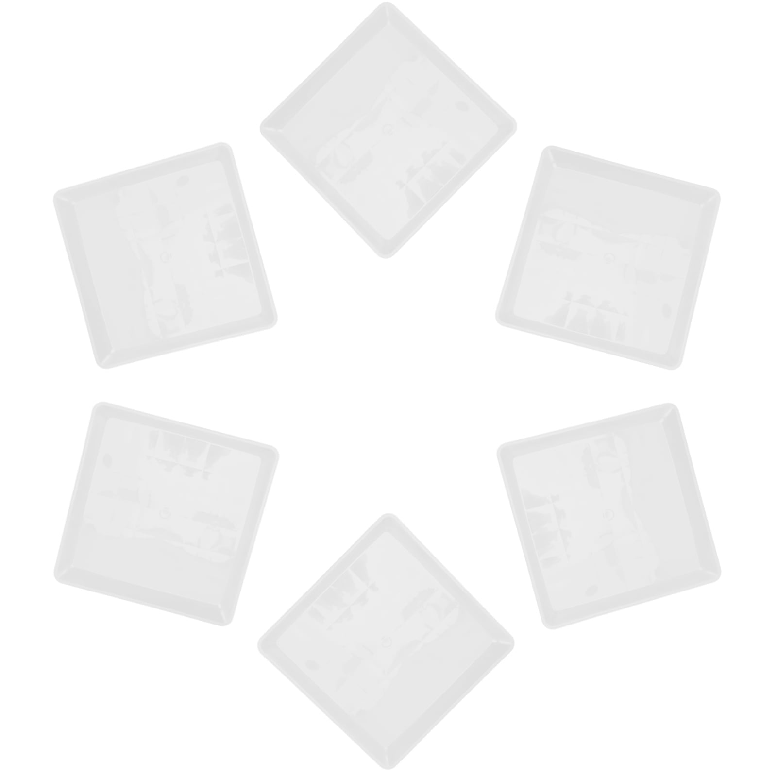 6 Pcs Flower Pot Dish Tray Waterproof Rulers Plastic Planter - Walmart.com