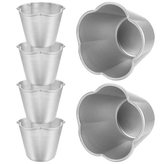 6 Pcs Flower Shape Cups Baking Cake Ring Mold Brioche Molds Muffin ...