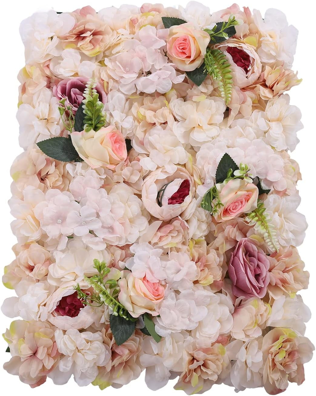 6 Pcs Flower Wall Panel Floral Backdrop, Wall Flower Silk Rose,Flower ...