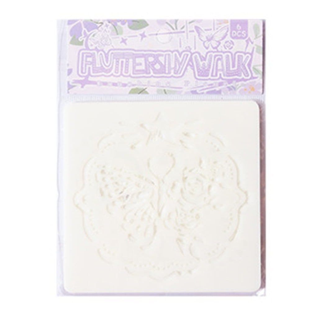 6 Pcs Flowers Stencils Butterfly Stencils Hollow Out Drawing Templates ...