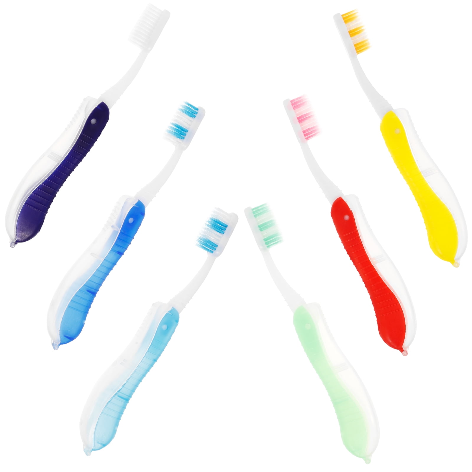 6 Pcs Folding Toothbrush Travel Size Toothpaste Bulk Soft Bristle ...