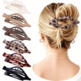 6 Pcs French Flat Hair Clips For Women In Assorted Colors - Strong Hold ...