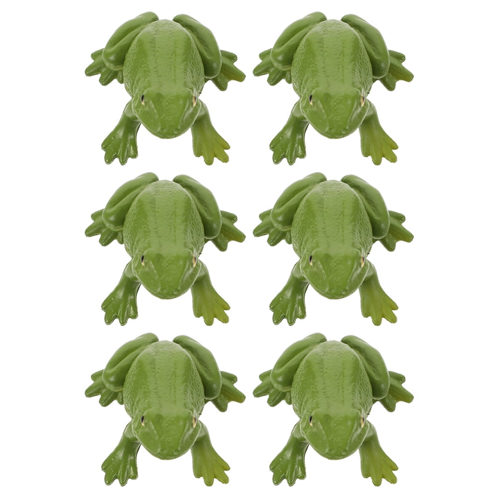 6 Pcs Frogs Figurines for Kids Tiny Toys Animals Cognitive Props Child ...