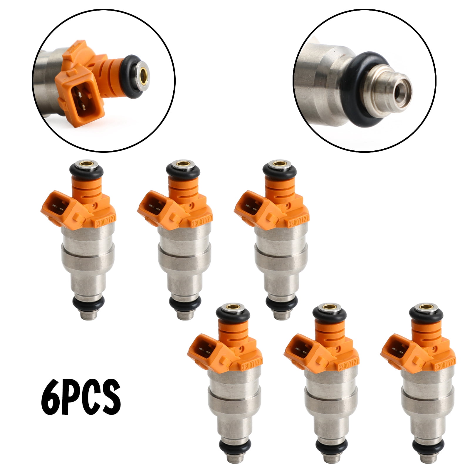 6 Pcs Fuel Injectors 33007127 fits for Wrangler Cherokee YJ 1987-1998 ...