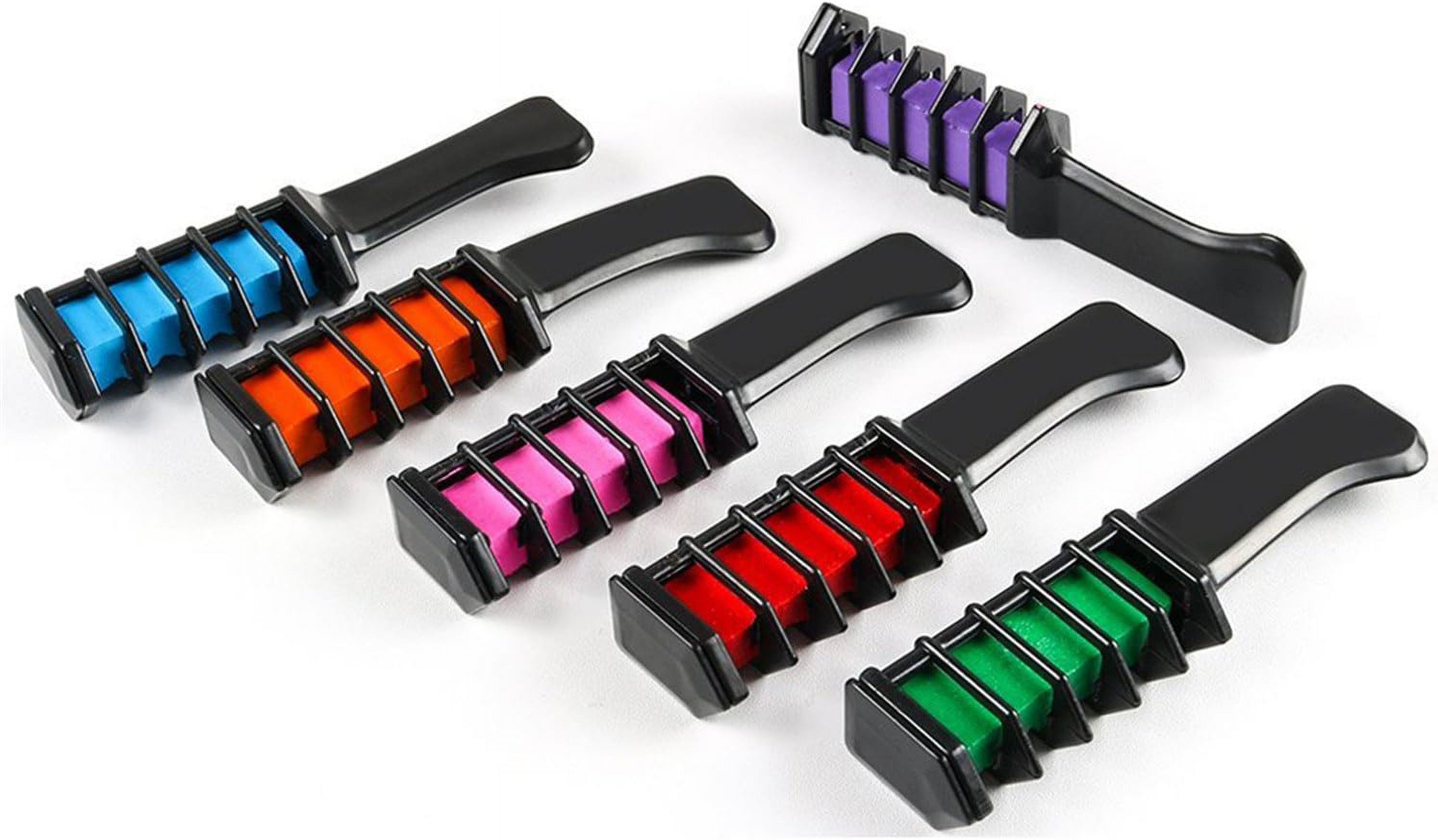 6 Pcs Funky Hair Chalk Comb Temporary Shimmer Hair Color Cream Non ...