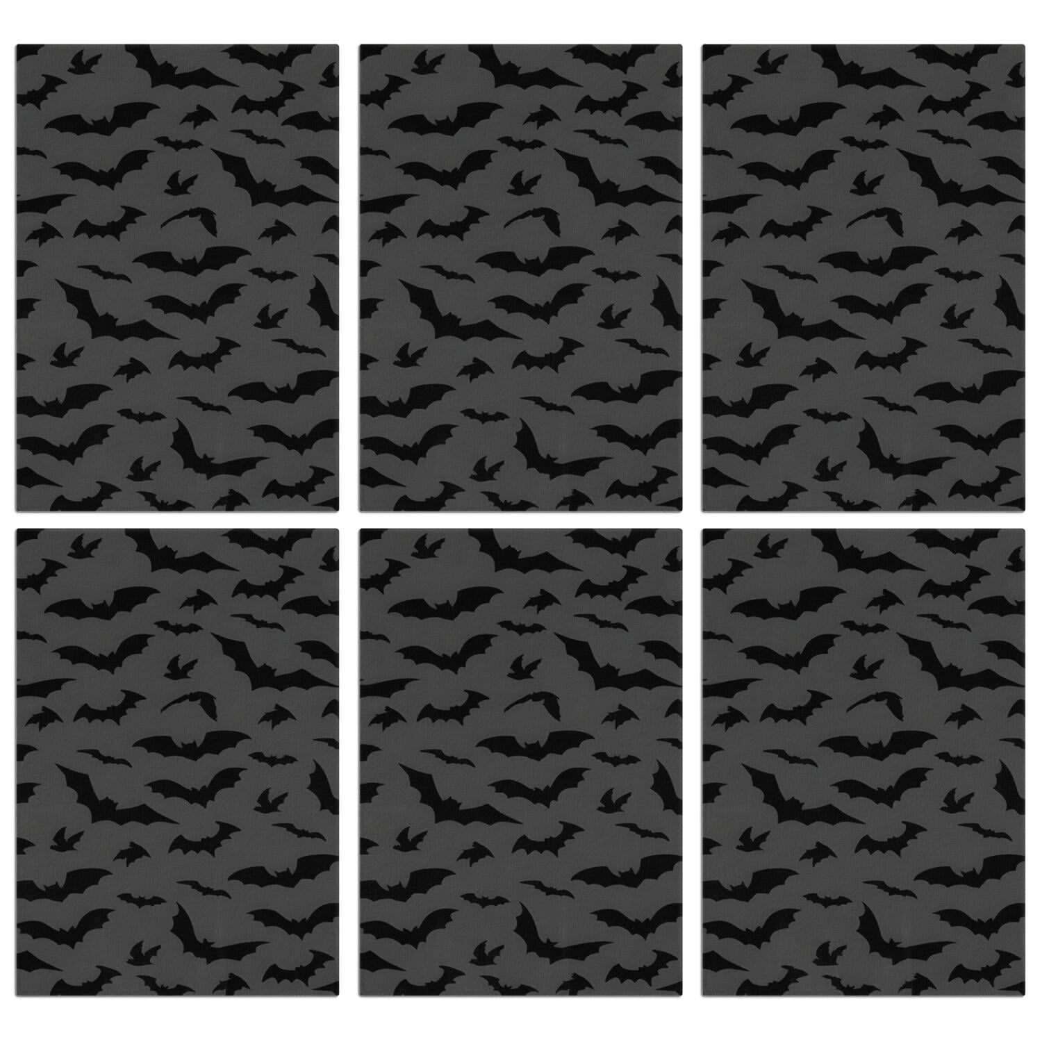 6 Pcs Funny Kitchen Towels,Bat Silhouette Halloween Pattern Microfiber ...