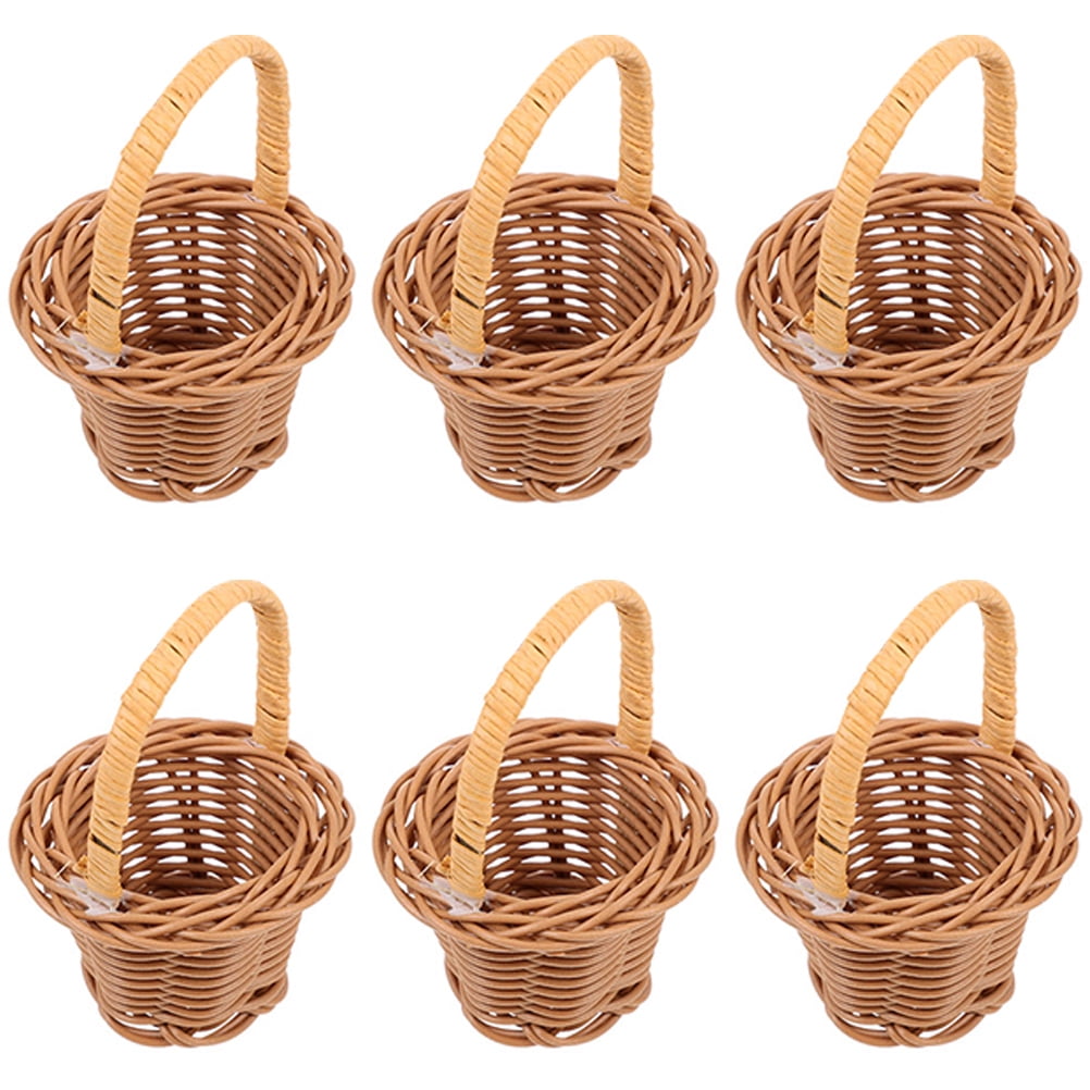 6 Pcs Furniture Home Decor Wedding Decor Mini Baskets for Favors Mini ...