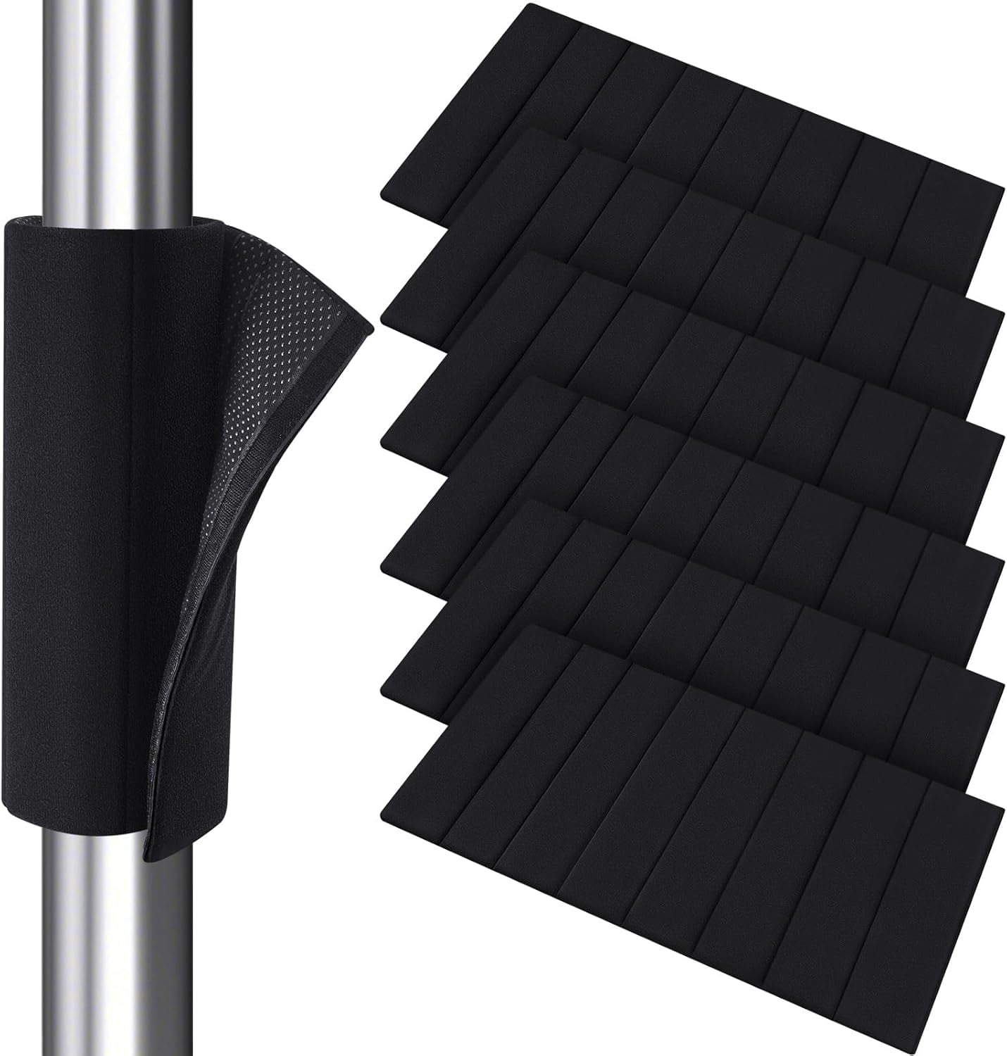 6 Pcs Garage Pole Padding with Anti Slip Fabric 12 x 24 Inch Black ...