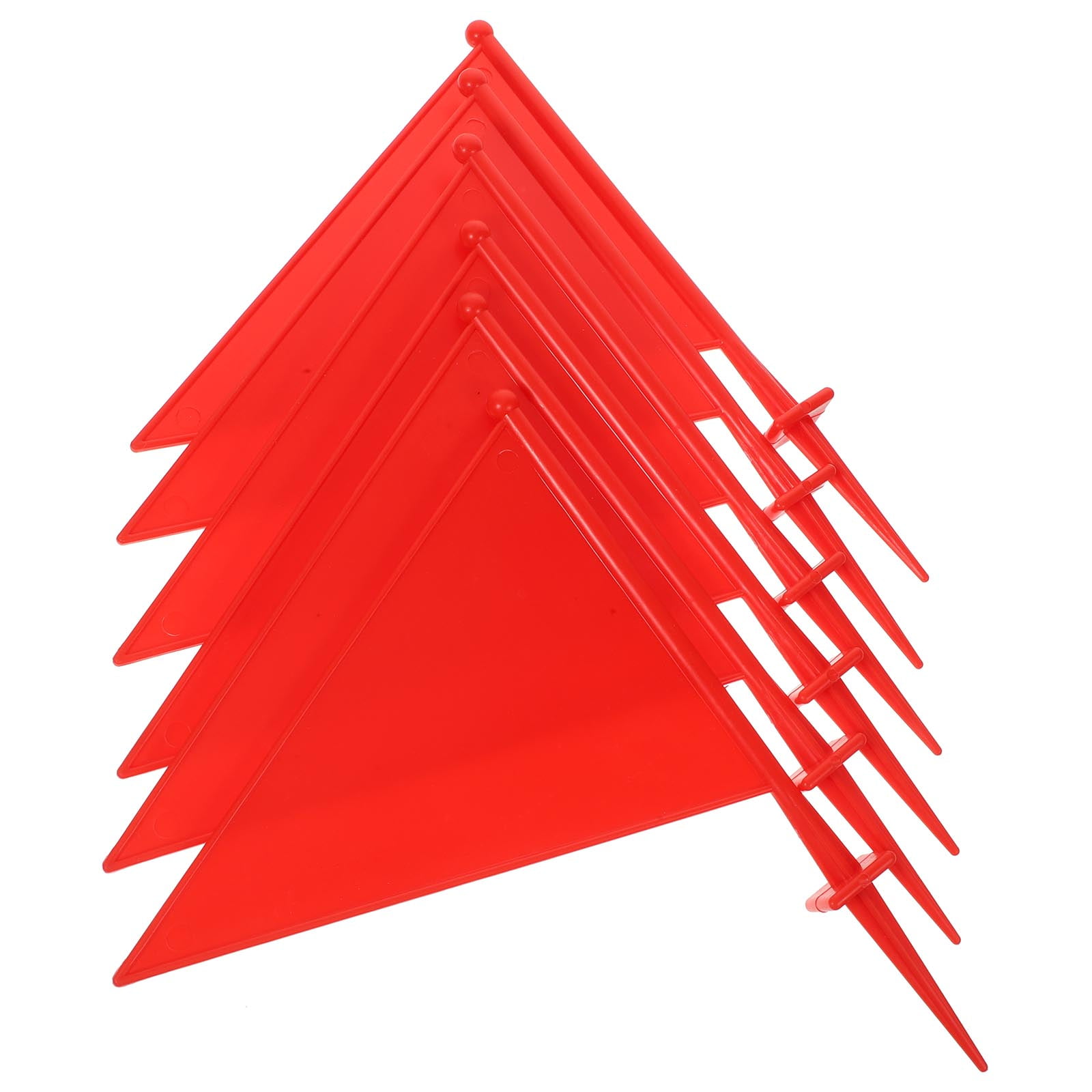 6 Pcs Garden Mark Flag Lawn Sprinkler Irrigation Triangular Small Iron ...