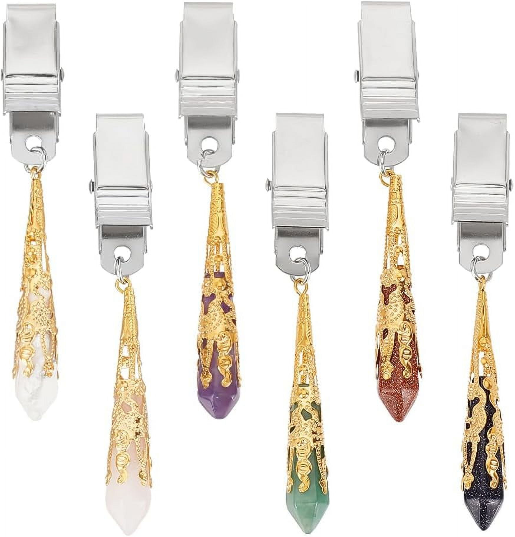 6 Pcs Gemstone Card Grabber Natural Gemstone Credit Card Puller Debit ...