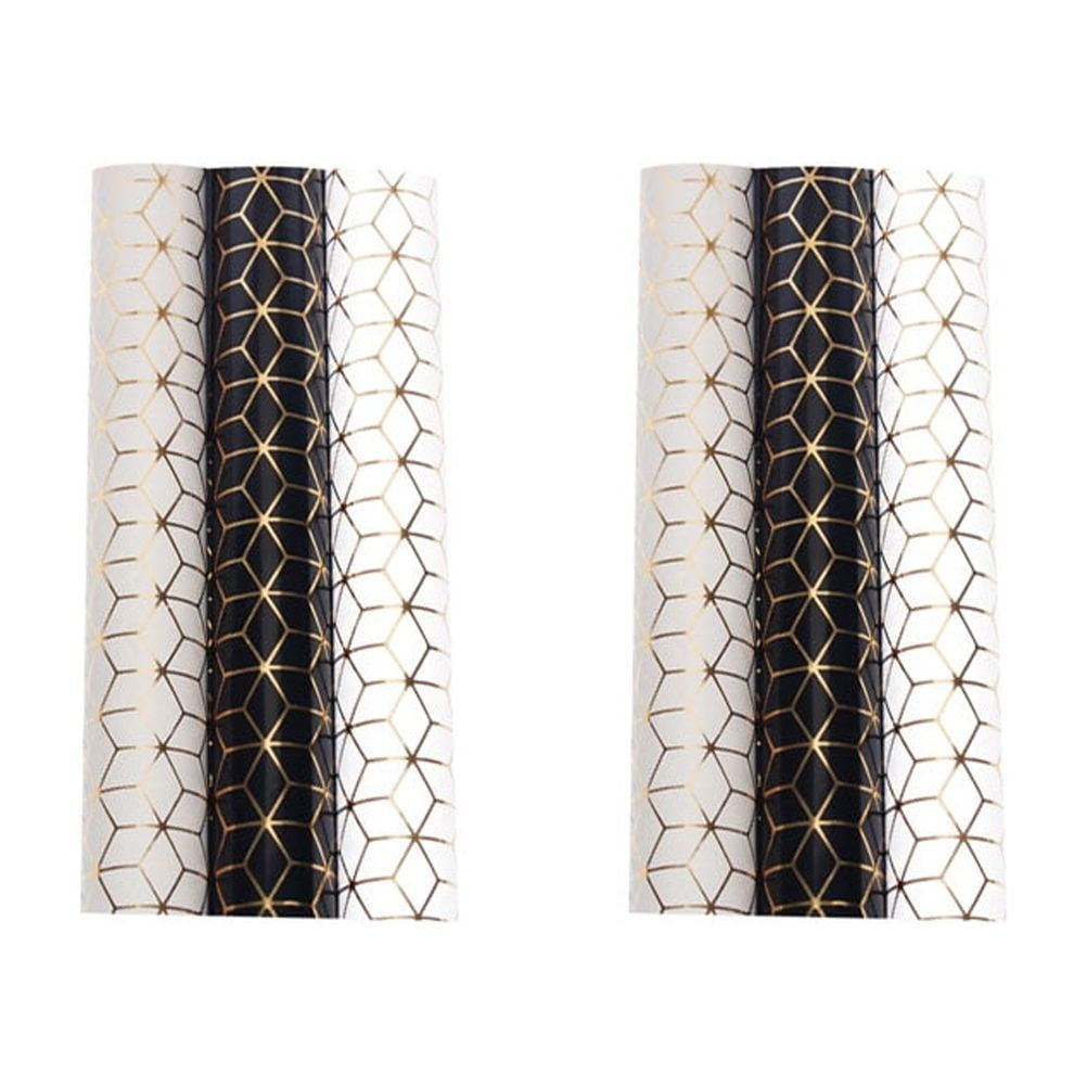 6 Pcs Geometric Pattern Hot Stamping Gift Wrapping Paper Bouquet Box ...