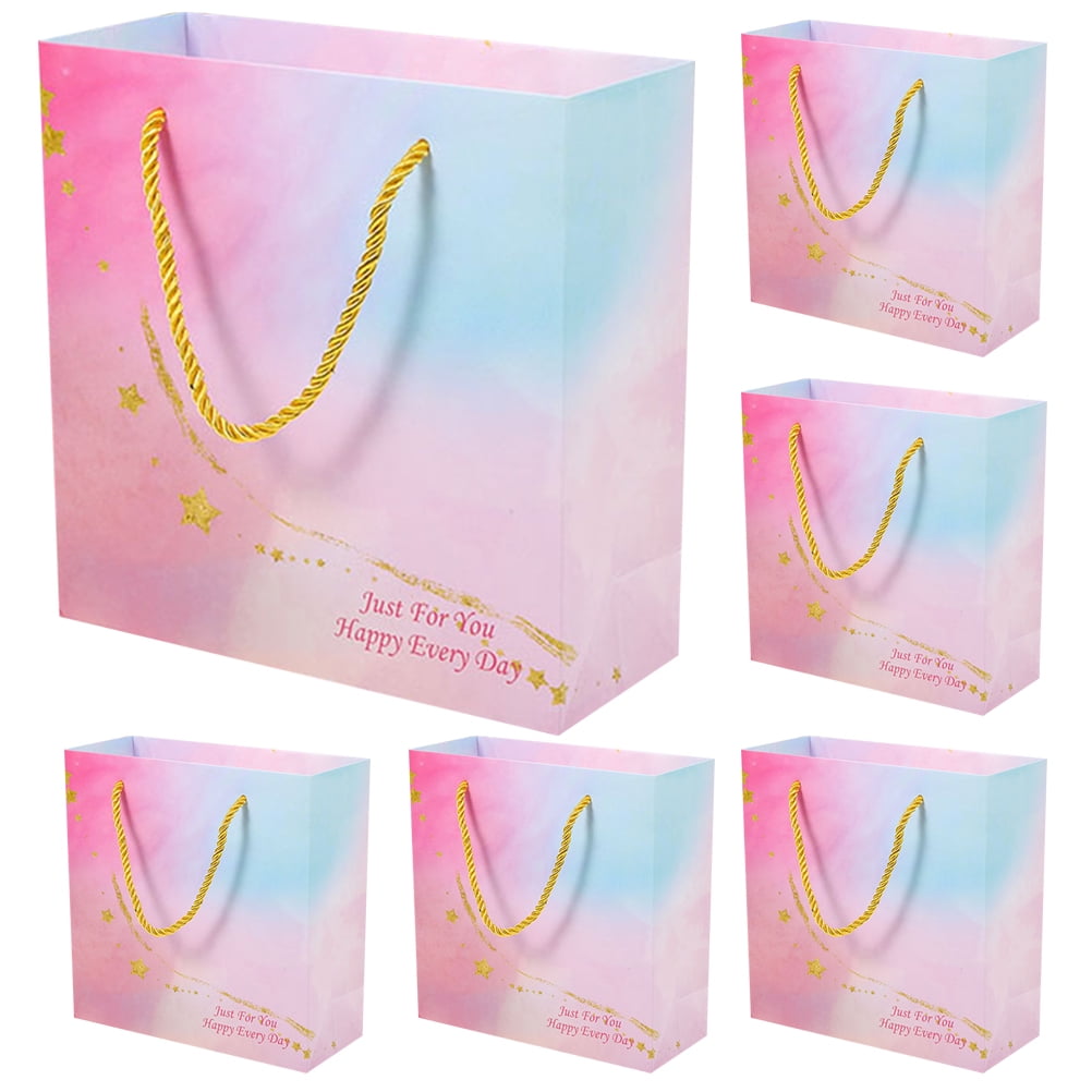 6 Pcs Gift Bag Tiny Bags Christmas Guft Wrapping for Presents Paper ...