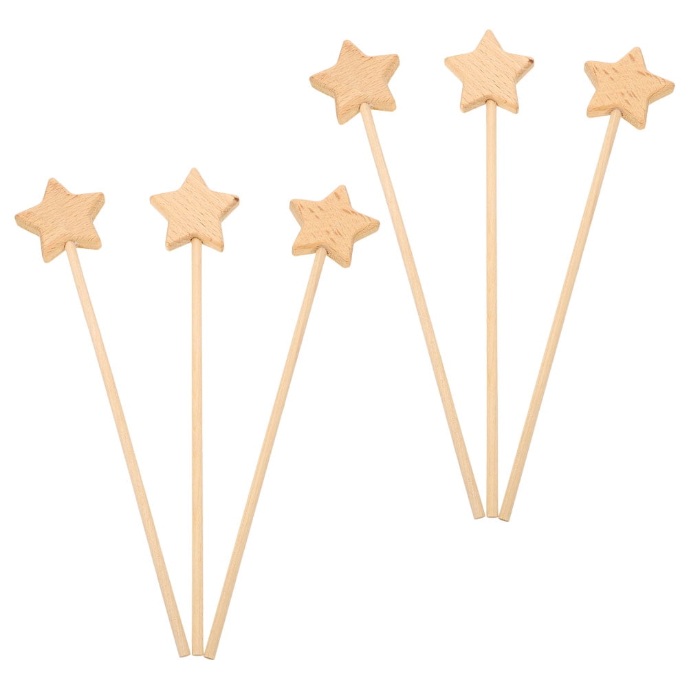 FONDOTIN Magician Wand Wooden DIY for Halloween Parties 6Pcs - Walmart.com