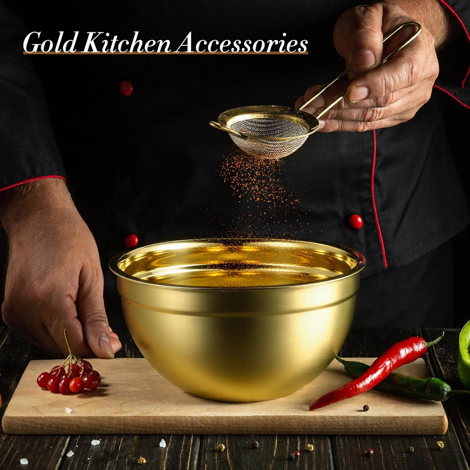6 Pcs Gold Kitchen Accessories Set - Walmart.com