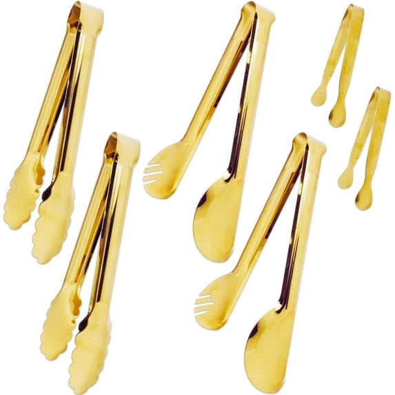 6 Pcs Gold Serving Clip Combination Mini Plum Clip Half-circle Clip Ice ...